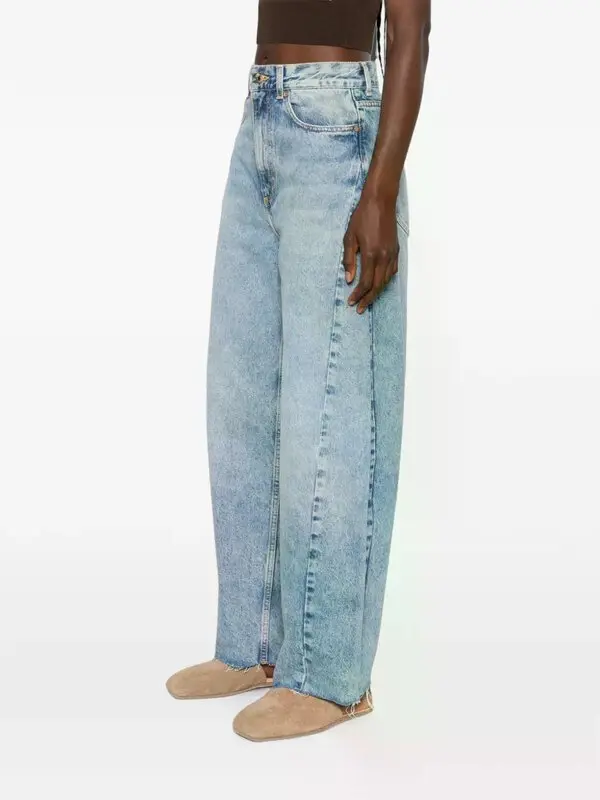 Sandro Leather-patch Jeans