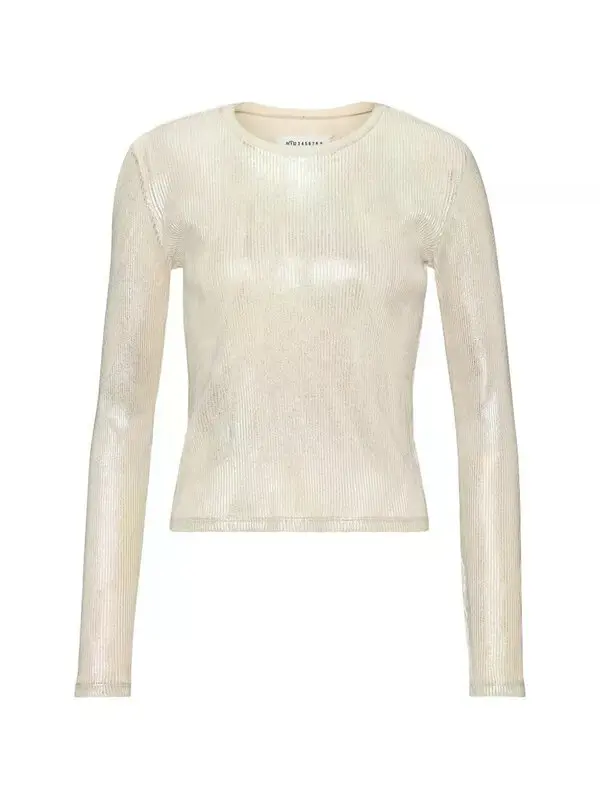 MAISON MARGIELA Foiled Ribbed Top