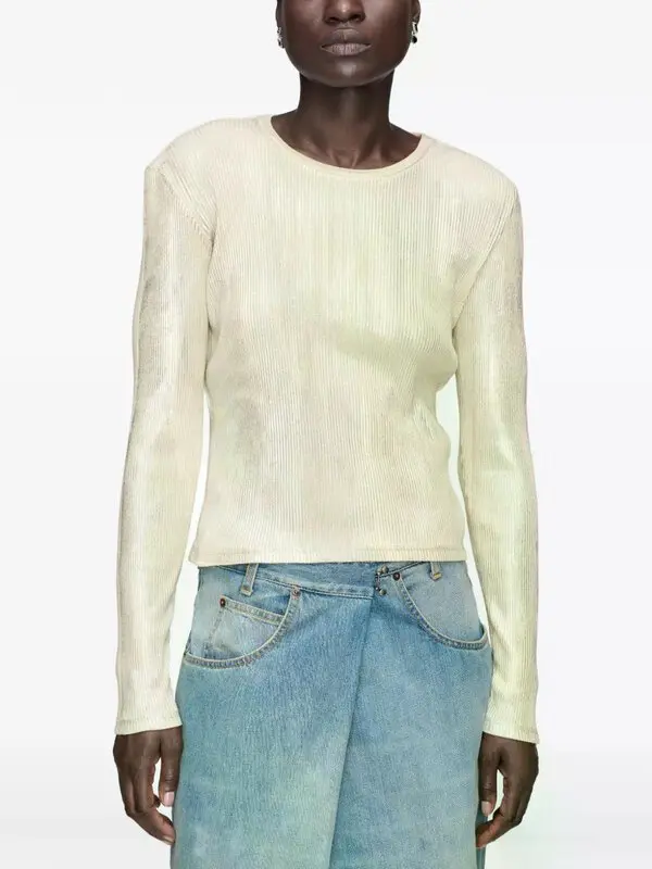 MAISON MARGIELA Foiled Ribbed Top