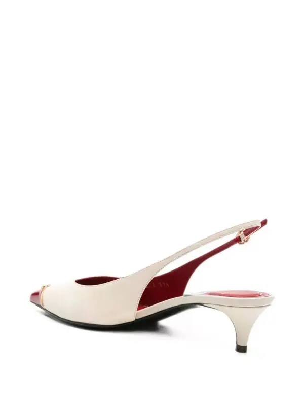 Valentino Garavani Vlogo Signature Cap-toe Slingback Pumps