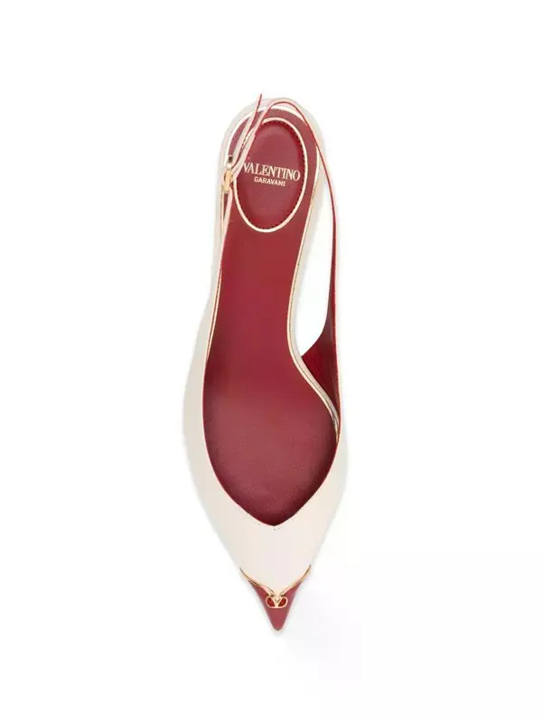 Valentino Garavani Vlogo Signature Cap-toe Slingback Pumps