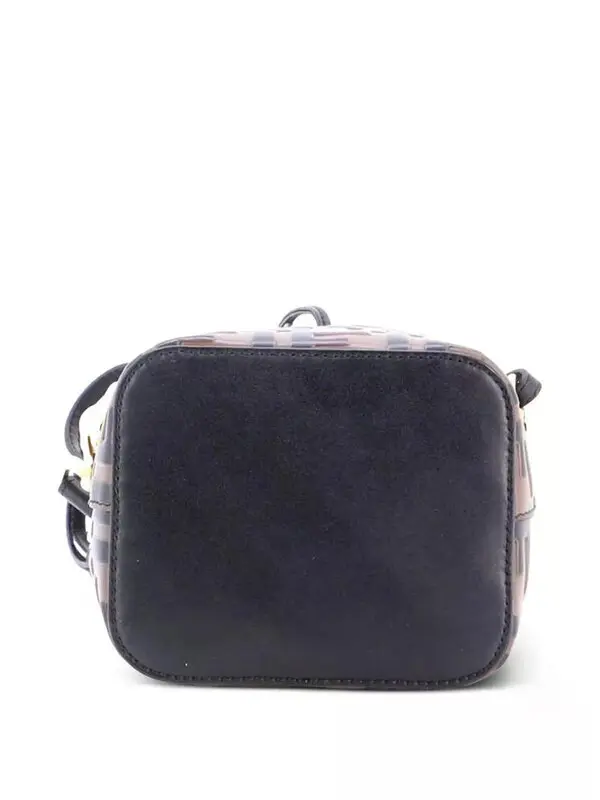 Fendi Mon Tresor Zucca Embossed Leather Mini Bucket Bag - Brown