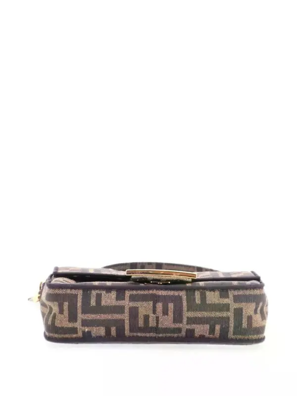 Fendi Baguette Nm Bag Zucca Canvas Mini Crossbody Bag - Brown