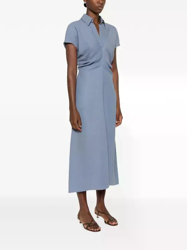 Brunello Cucinelli Gathered-waist Midi Dress
