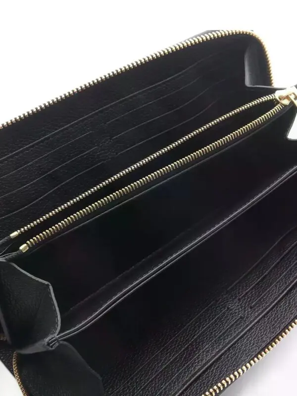 LOUIS VUITTON 2021s Monogram Empreinte Zippy Wallet - Black