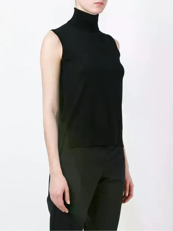 Akris Wool Turtleneck Sleeveless T-shirt