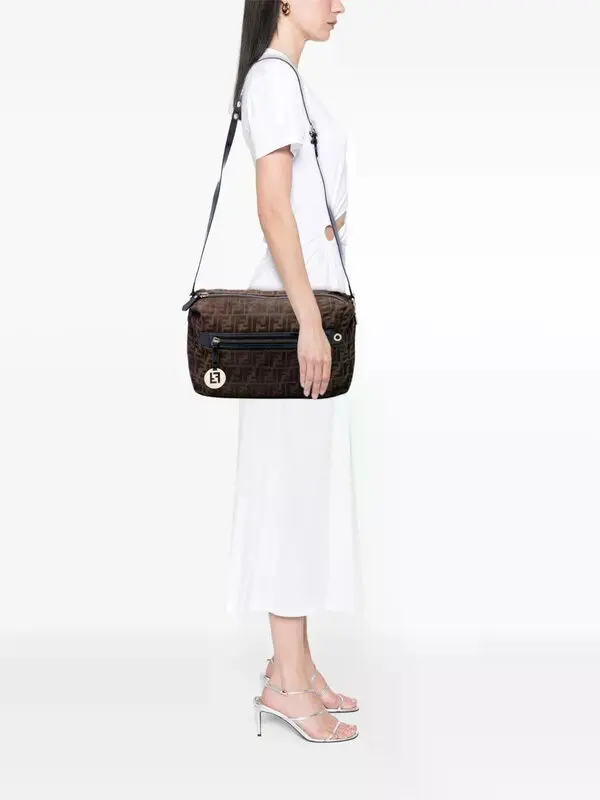 Fendi 2000-2010 Zucca Canvas Crossbody Bag