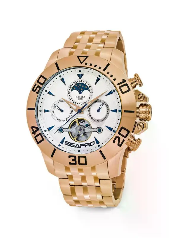 SEAPRO Montecillo 50mm Automatic Chronograph Watch - Silver