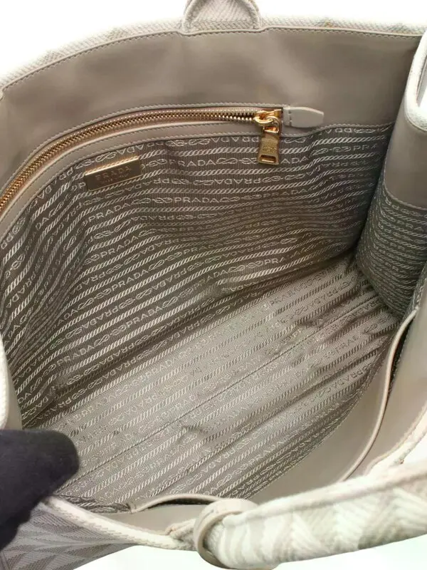 Prada Large Jacquard Tote Bag