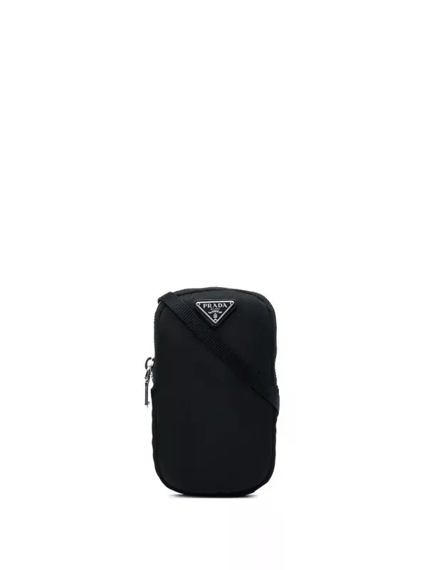 Prada 2000-2013 Tessuto Phone Holder Crossbody Bag - Black