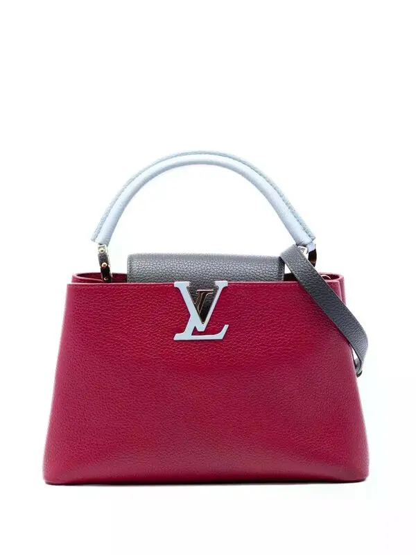 LOUIS VUITTON 2018 Tricolor Taurillon Capucines Pm Satchel