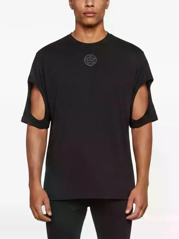 Burberry Cut-out-detail Short-sleeve T-shirt - Black