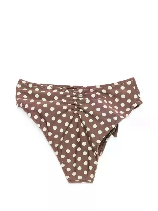 MONTCE Vivian Paula Polka-dot Bikini Bottoms - Brown