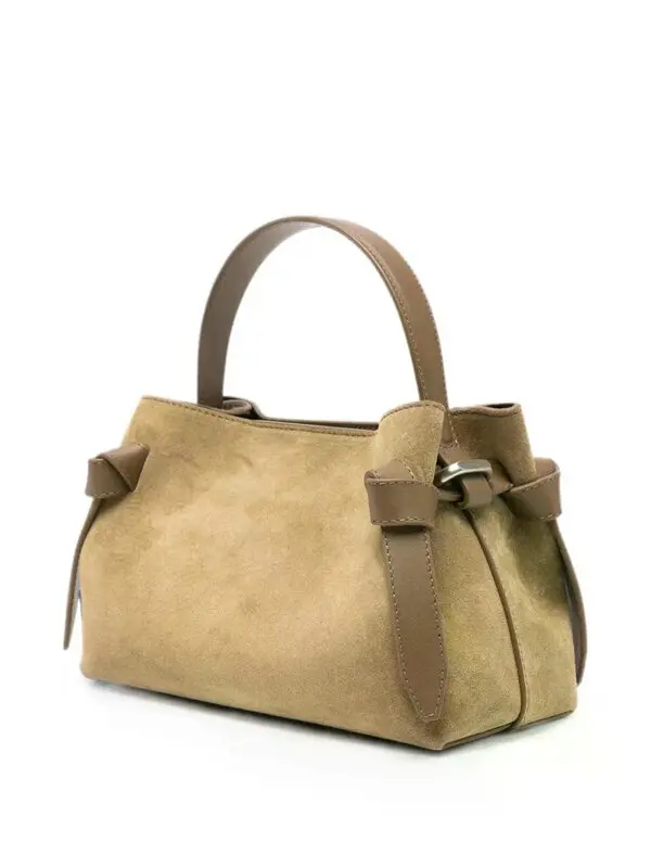 Yuzefi Mini Gyoza Tote Bag With Knot Detail - Green