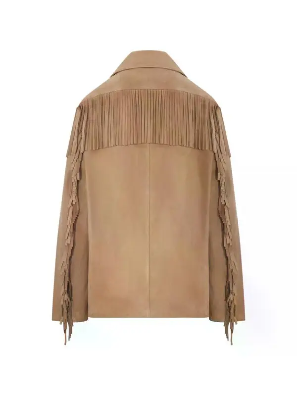 Ralph Lauren Fringe-trimmed Suede Jacket - Neutrals