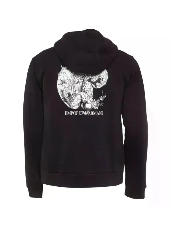 Emporio Armani Zip-fastening Hoodie With Drawstring Hood