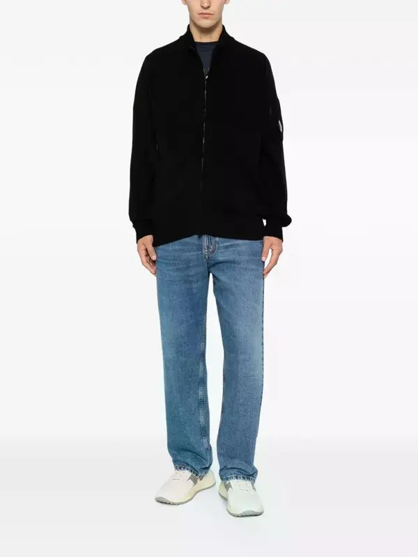 C.P. COMPANY Zip-up Cardigan - Black