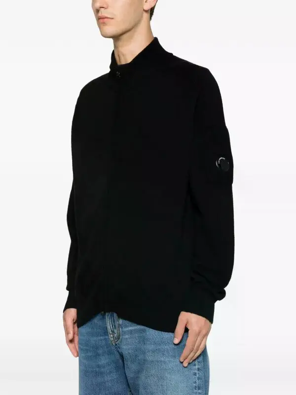 C.P. COMPANY Zip-up Cardigan - Black