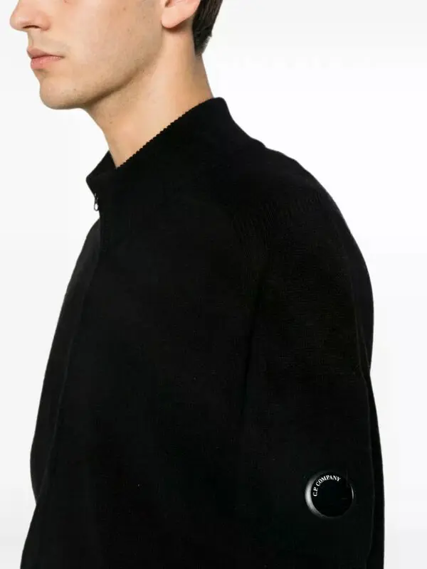C.P. COMPANY Zip-up Cardigan - Black