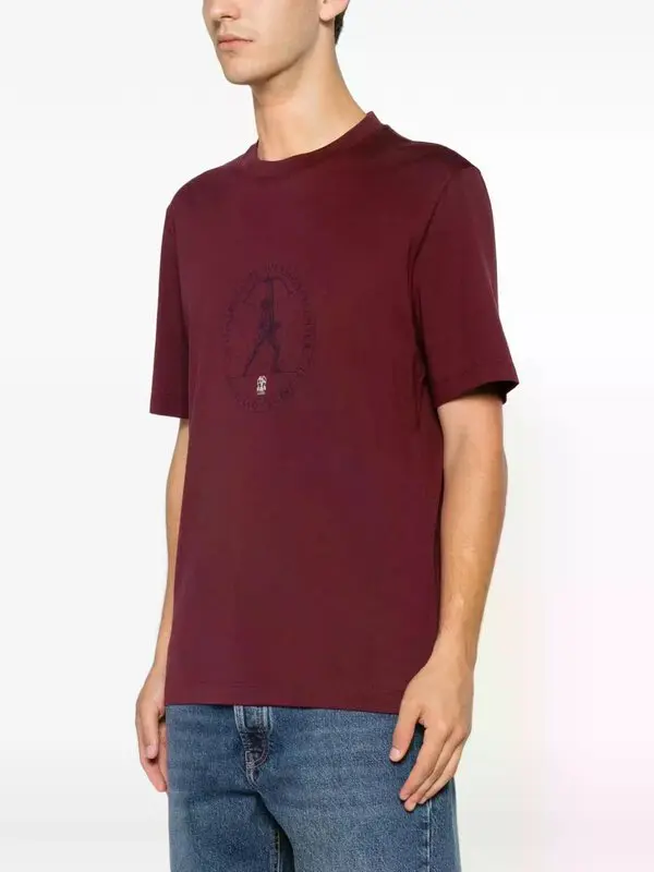 Brunello Cucinelli Logo-print Crew-neck T-shirt