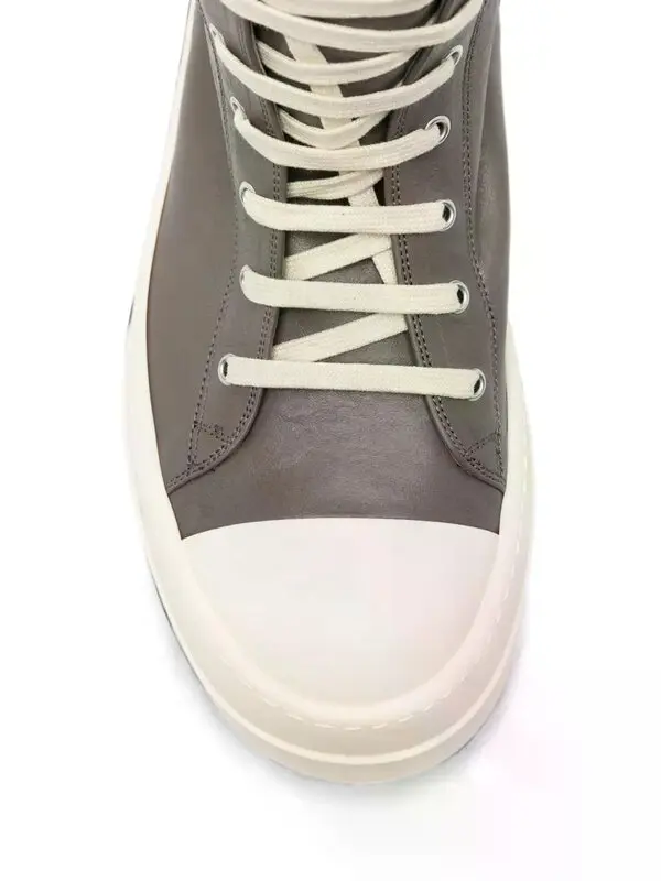 Rick Owens Leather Hi-top Sneakers