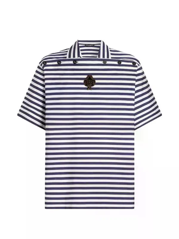 Dolce & Gabbana Striped Cotton Polo Shirt
