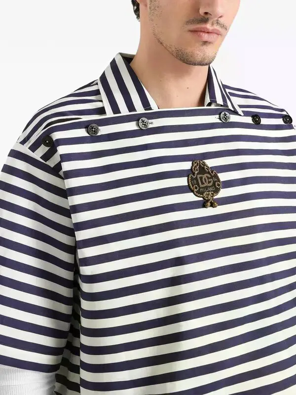 Dolce & Gabbana Striped Cotton Polo Shirt