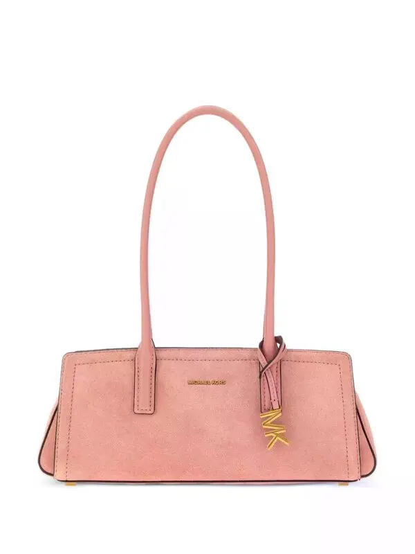 Michael Kors Logo Plaque Leather Shoulder Bag - Pink