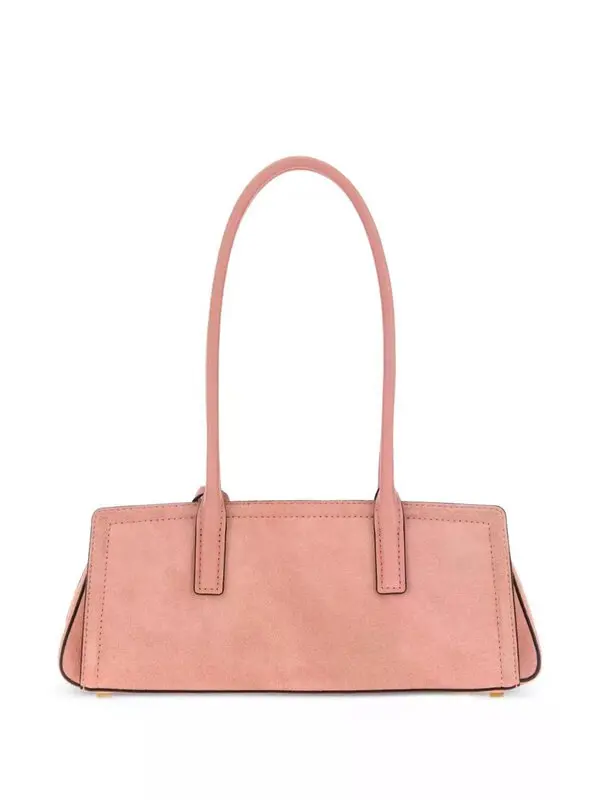 Michael Kors Logo Plaque Leather Shoulder Bag - Pink
