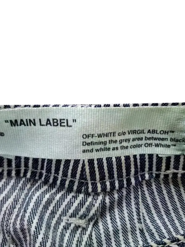 Off-White Striped Straight-leg Jeans