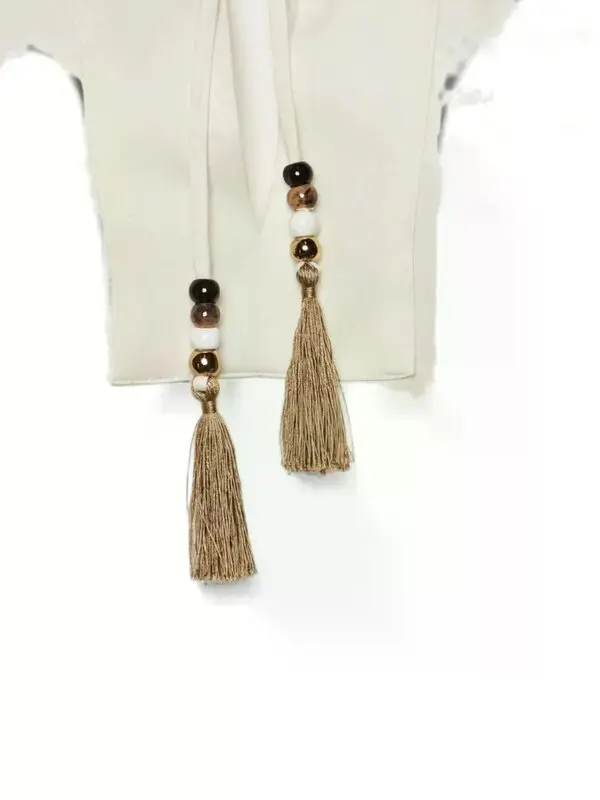 Max Mara Tassel Tie-fastening Blouse - Neutrals