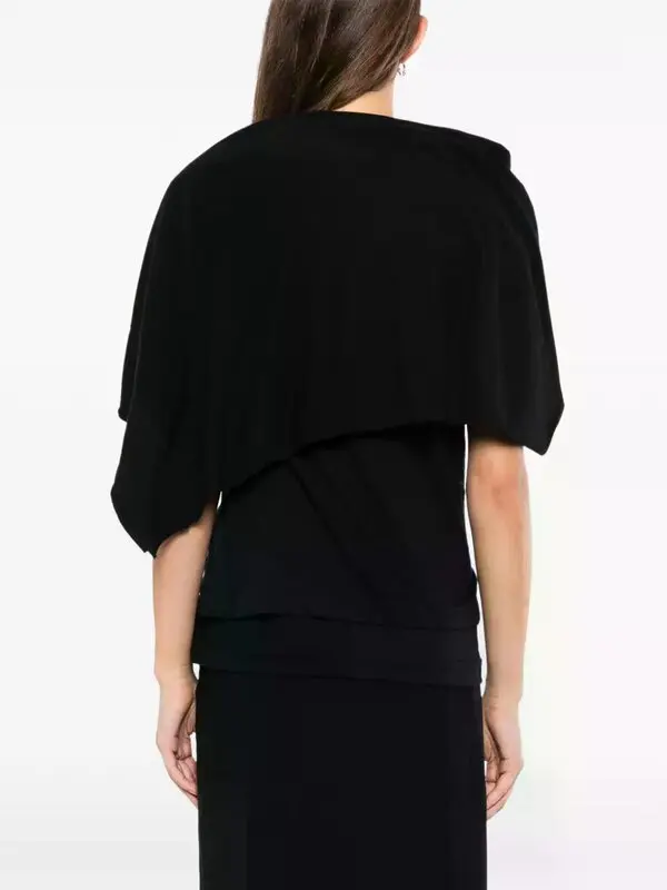 Yohji Yamamoto Draped Short-sleeve Top