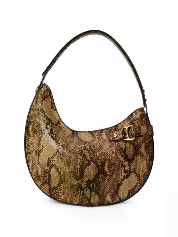 Ralph Lauren Large Tasha Python-embossed Shoulder Bag