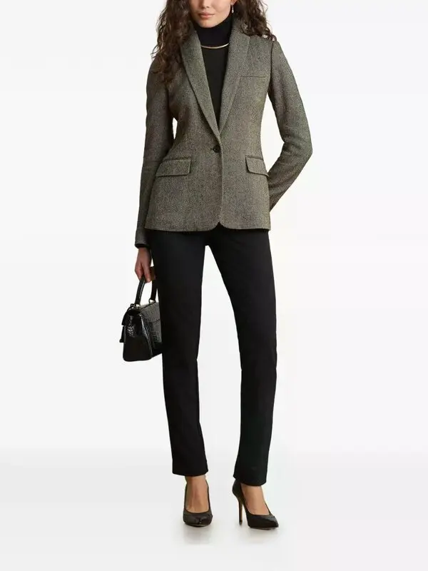 Ralph Lauren Herringbone Single-button Blazer