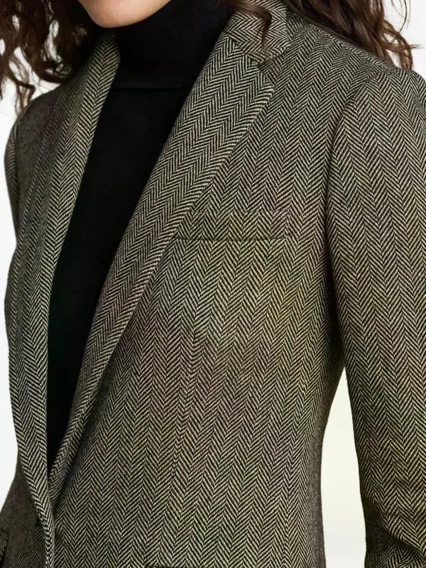 Ralph Lauren Herringbone Single-button Blazer