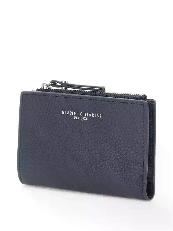 GIANNI CHIARINI Dollaro Grained Leather Wallet - Blue