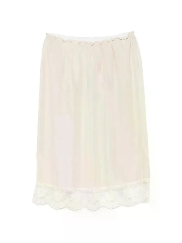 THE GARMENT Lace-trim Midi Skirt - Neutrals