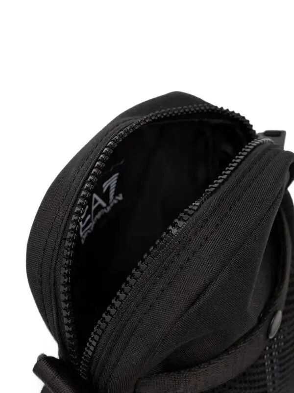 EA7 Logo-print Mesh-panel Belt Bag