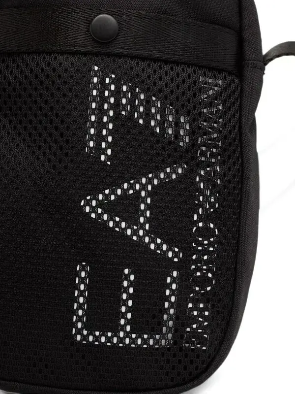 EA7 Logo Print Mesh Panel Belt Bag