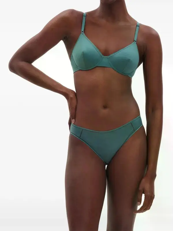 ERES Enora Soyeuse Contrast-stitch Briefs - Green