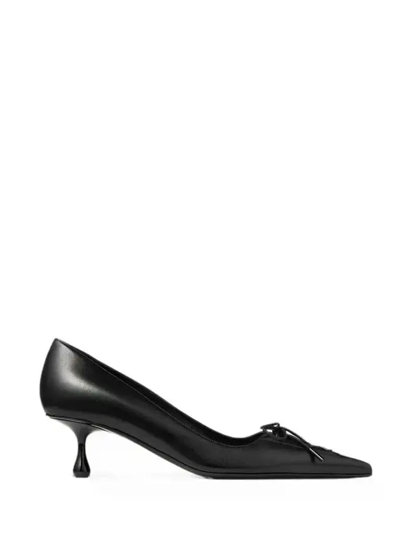 JIMMY CHOO Scarlett Lace-up Leather Pumps - Black