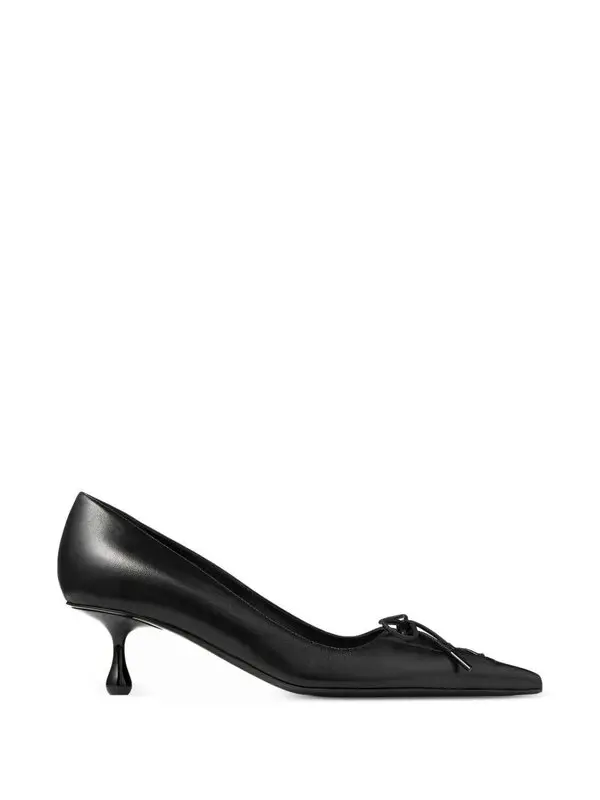 JIMMY CHOO Scarlett Lace-up Leather Pumps - Black