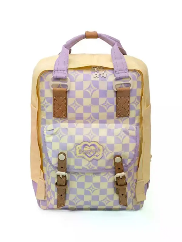 DOUGHNUT Mini Macaroon Kaleido Checked Backpack