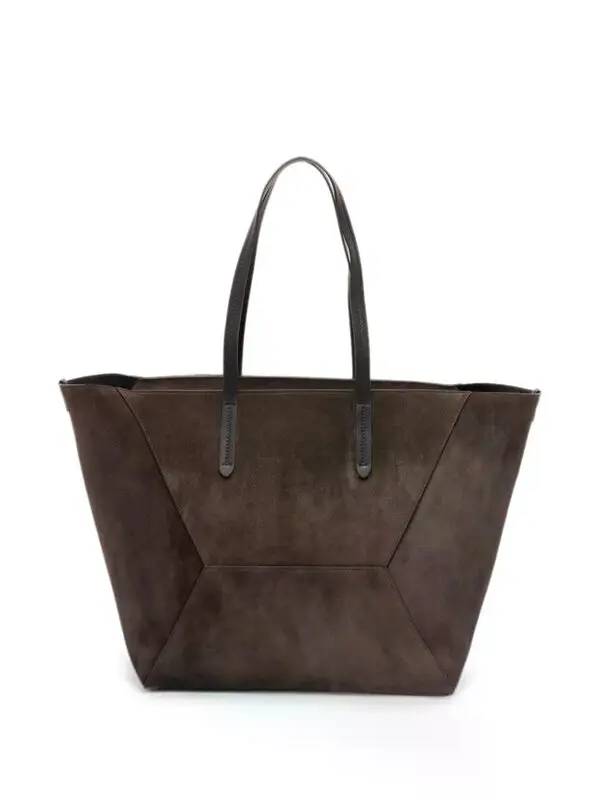Brunello Cucinelli Suede Tote Bag - Brown