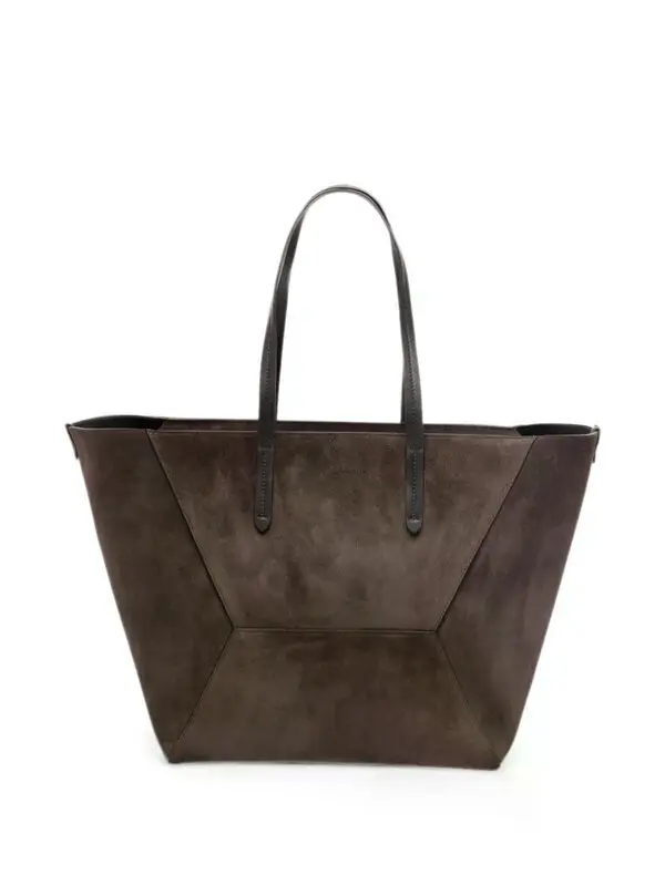 Brunello Cucinelli Suede Tote Bag - Brown