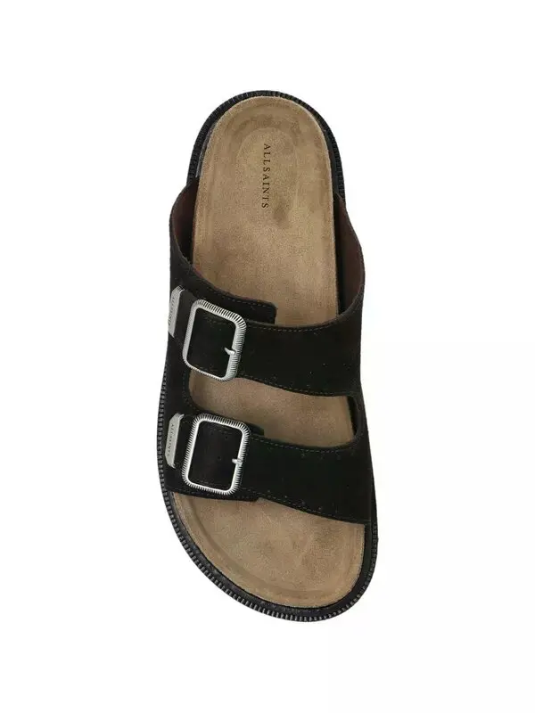 ALLSAINTS Randal Suede Buckle Slides