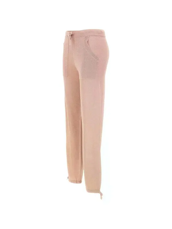 KANGRA Drawstring-waist Knitted Trousers