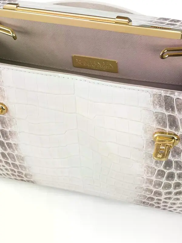 KWANPEN Raffles 1819 Crocodile-effect Top-handle Tote Bag
