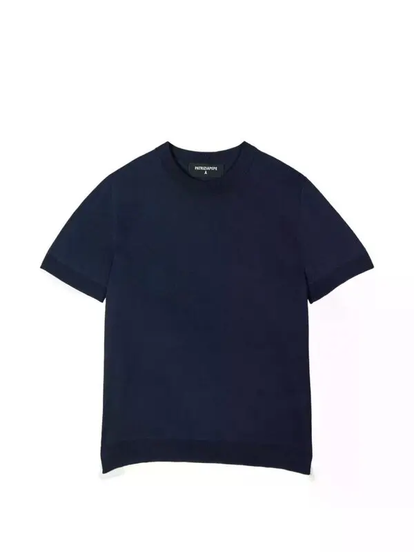 Patrizia Pepe Contrast-trim T-shirt - Blue