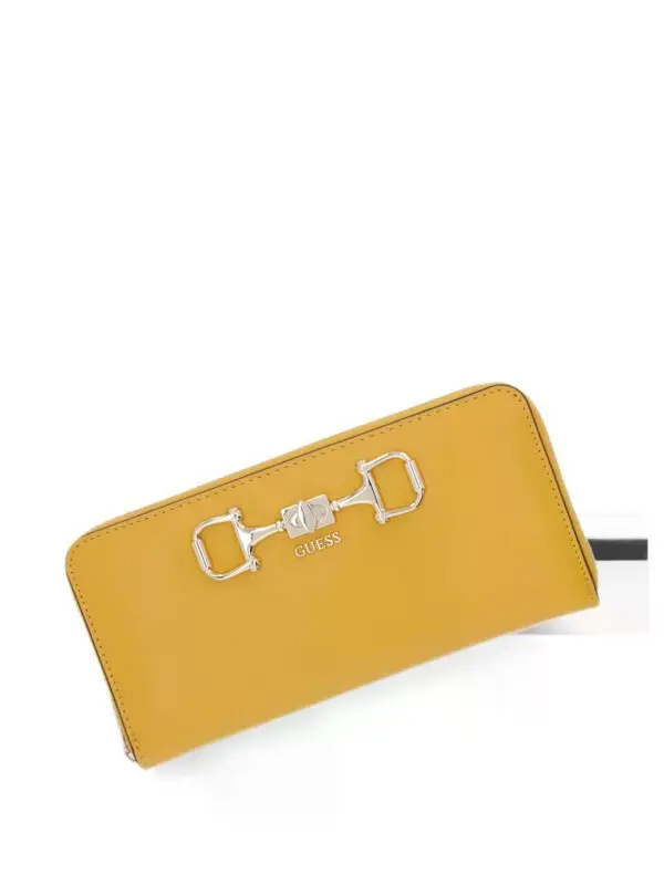 Guess Horsebit Zip-around Wallet - Yellow